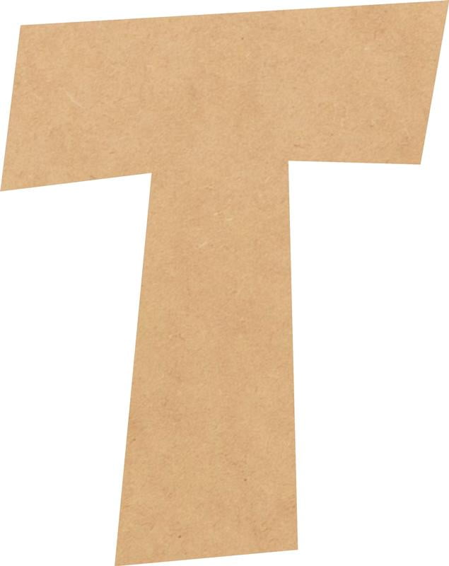 Unfinished Bold Wood Letter T, Craft Alphabet 10'' Tall MDF Wall Décor ...