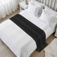 Abstract Line Bed Runner King Size Herringbone Black White Modern ...