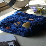 2Mx1M Modern Nautical Ocean Theme Fishing Net, Beachy Seaside Shell ...