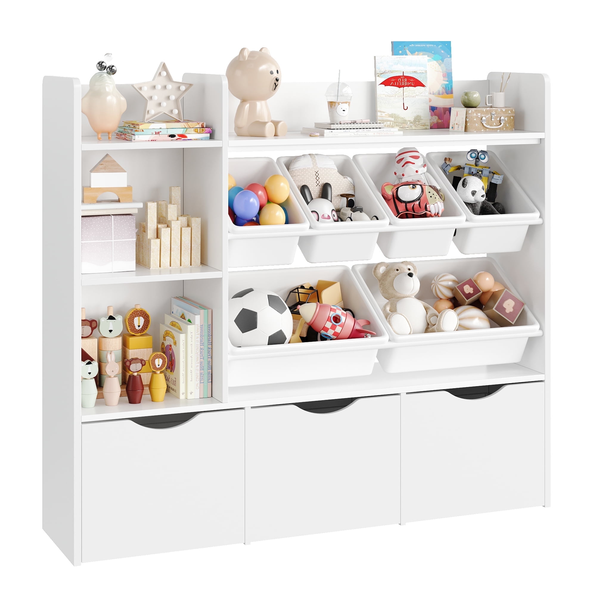 Click here for Homfa Kids Bookcase With 6 Storage Bins  Multi-Pur... prices