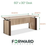 Forward Furniture Allure 60" x 30" Computer Desk - Commercial Grade - 2 ...