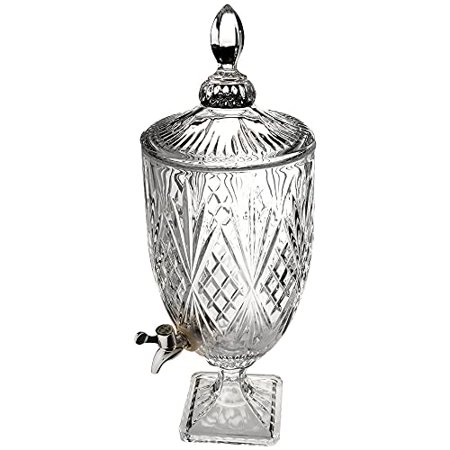 Godinger Iced Beverage Dispenser, Dublin Crystal Collection - 1 Gallon ...