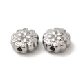 304 Stainless Steel Beads Flower Stainless Steel Color 8x8x4mm Hole: 1 ...