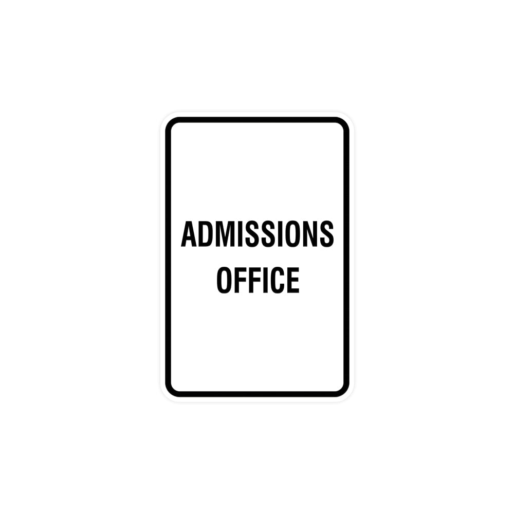 Portrait Round Admissions Office Sign (White) - Large 6" x 8" - Walmart.com