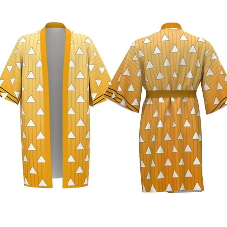 Vorallme Ghost Slayer Anime Kimono Jacket Set Bathrobe Two-dimensional ...