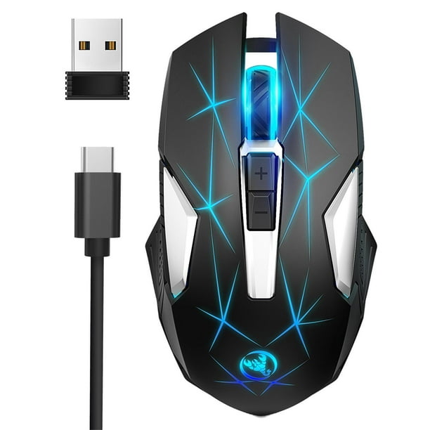 Mouse Gaming Mice 3 Adjustable DPI Levels Built-in 600mAh Battery 6 ...