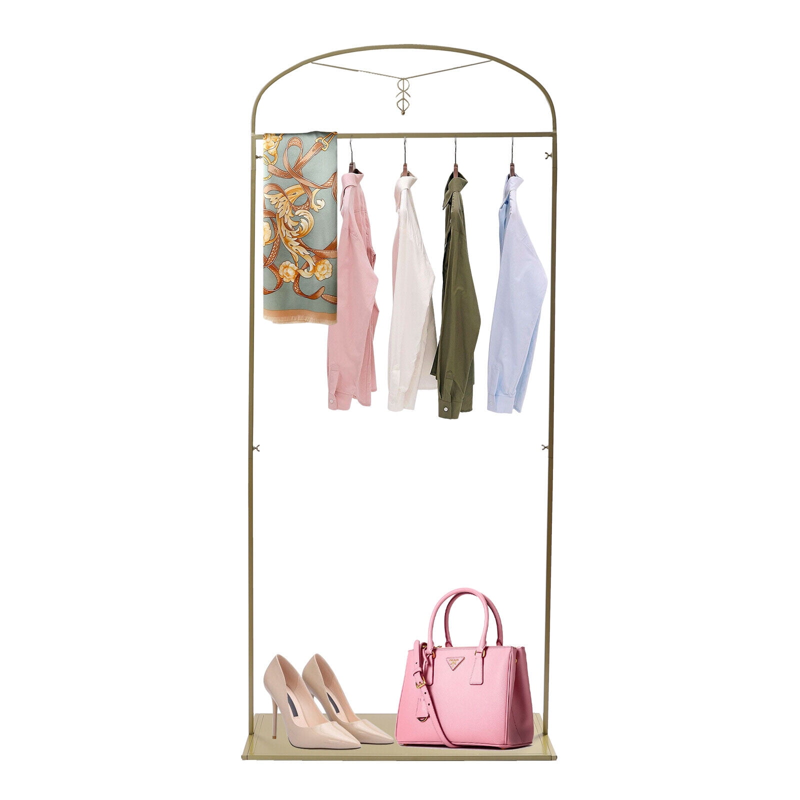 DENEST Metal Clothes Storage Rack Garment Rack Wedding Dress Gold ...
