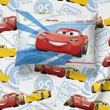 Jay Franco Disney Cars 3 Twin Sheet Set, 100% Polyester, Blue Red Green ...