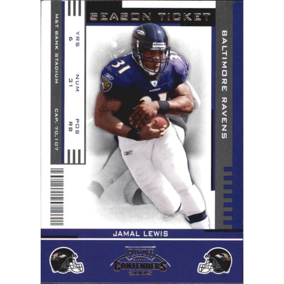 2005 Playoff Contenders #8 Jamal Lewis NFL Football Trading Card ...