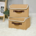 Anminy 2 Packs Foldable Fabric Storage Bin With Lid And Handle Large