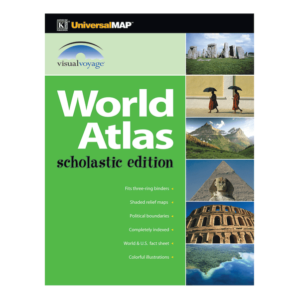 Kappa Map Group World Scholastic Atlases, 8 1/2" x 11", Grades 3-12 ...