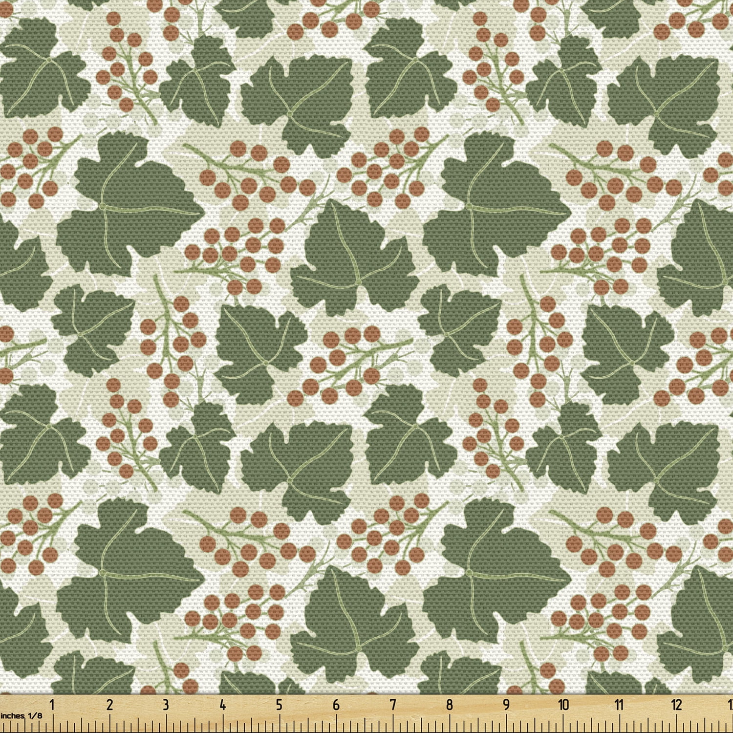 Vine Fabric by the Yard Upholstery, Vineyard Pattern with Bunch of ...