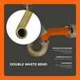 Highcraft 20244 Double Waste Bend for Tubular Drain Applications, 1-1/2 ...