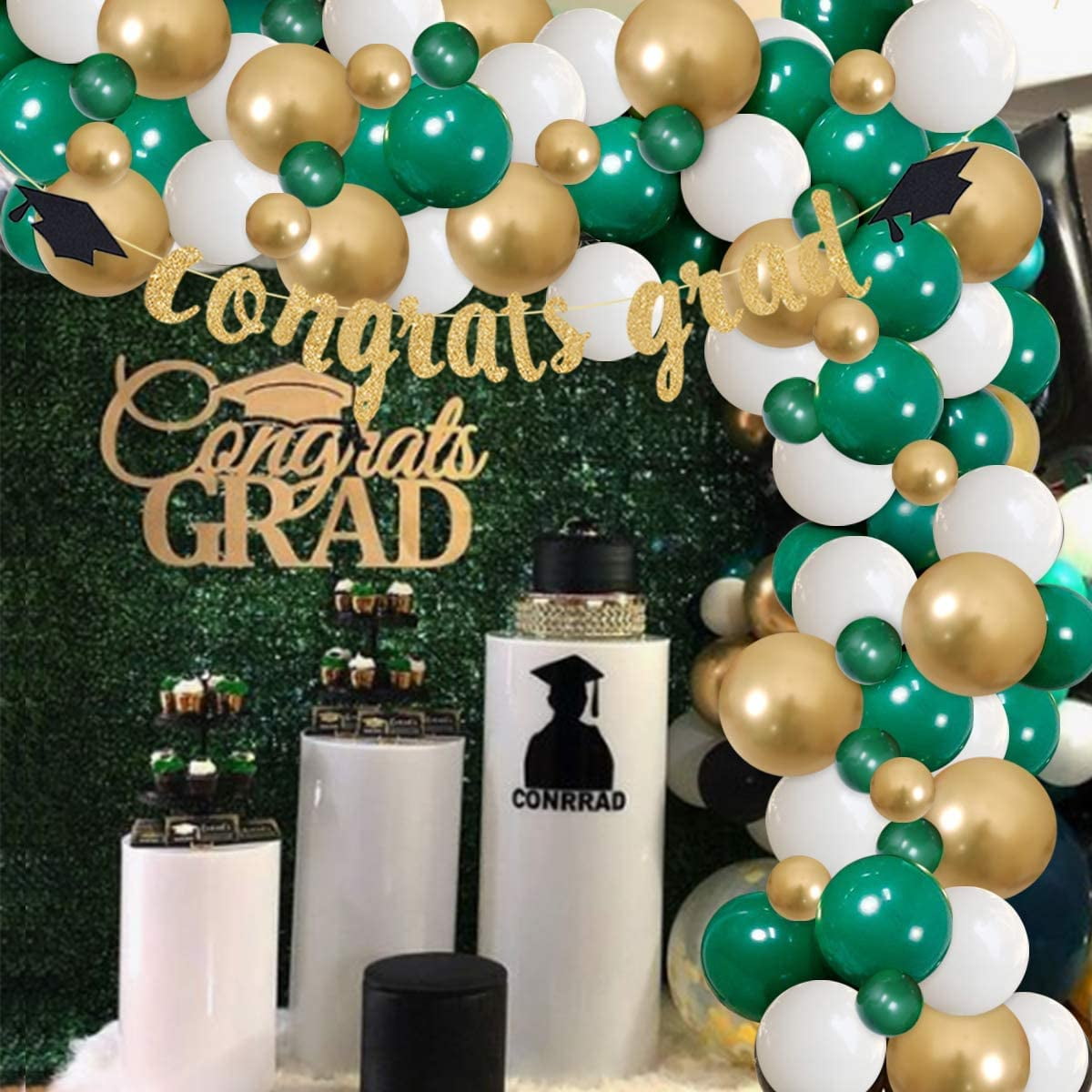 Buy Green and Gold Graduation Party Decorations 2022 Congrats Grad ...