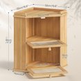 HOOBRO 2-Tier Corner Bamboo Bread Box with Shelf, Natural - Walmart.com