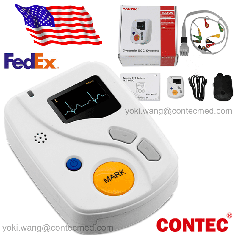 TLC6000 Dynamic 48hours 12 Lead ECG/EKG Holter Monitor Alalyzer ...