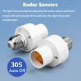 Bulb Socket Adapter E27 Screw Base Light Socket Motion Sensors LED Lamp ...