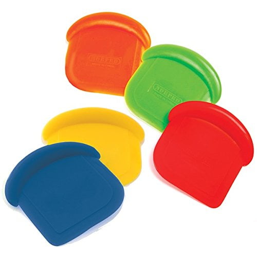 Norpro My Favorite Colored Scraper | Size 3" x 3" x .5" | 4-Count ...