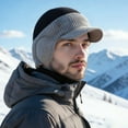 EDHITNR Men's Winter Knitted Earflap Hat, 3-in-1 Baseball Cap Style ...