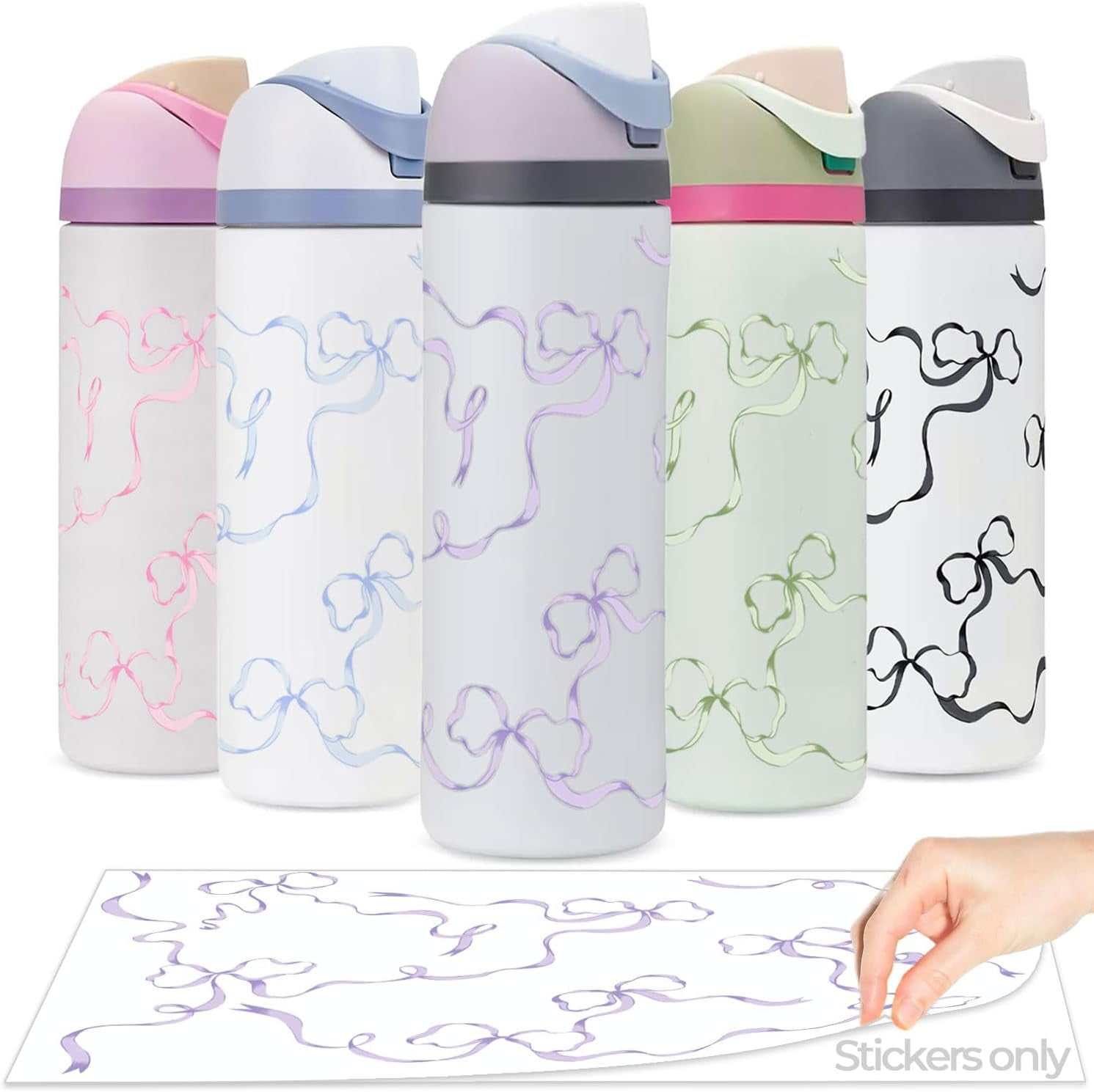 SHIQI-Owala Accessories - Cute Owala Tumbler Decals, Bows Stickers for ...