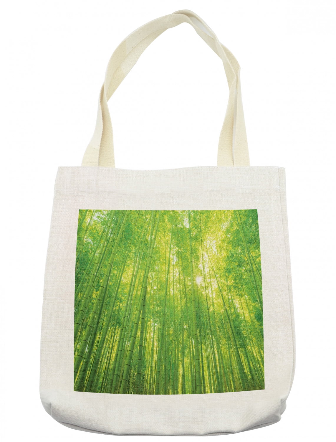 Bamboo Tote Bag, Image of Bamboo Trees with Sun Rays in Rainforest ...