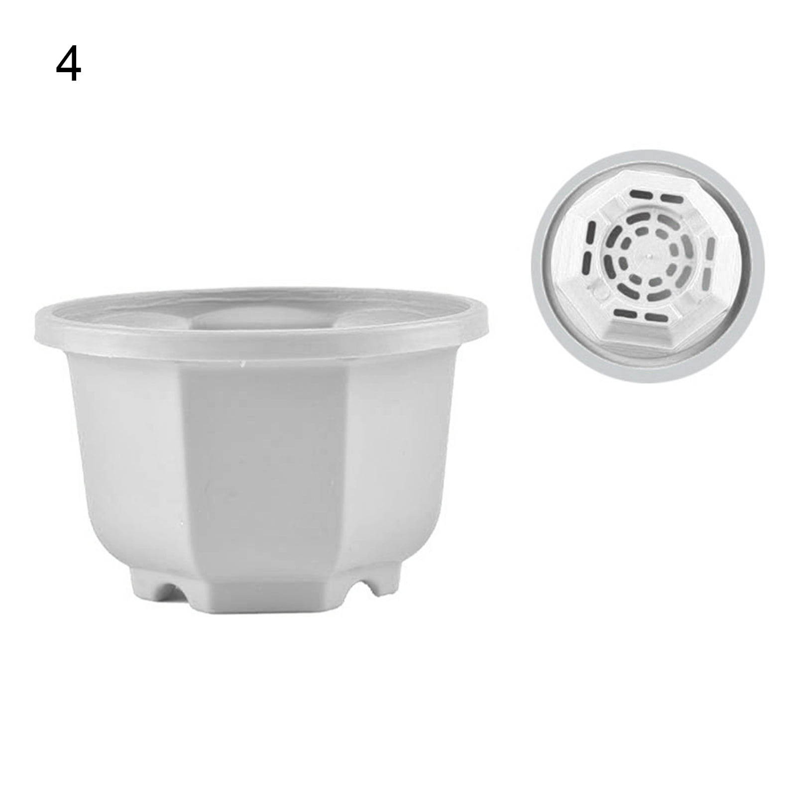 Hariumiu Garden Octagonal Plastic Flower Pot with Drainage Hole, Wear ...