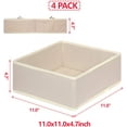 4 Pack Foldable Cloth Storage Box Closet Dresser Drawer Organizer ...