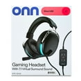 Onn+ Gaming Headset with 7.1 Virtual Surround Sound, RGB Lighting ...