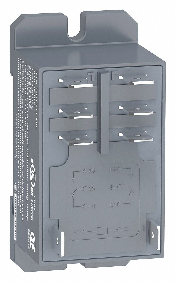 Schneider Electric Enclosed Power Relay,8 Pin,24VDC,DPDT RPF2BBD ...