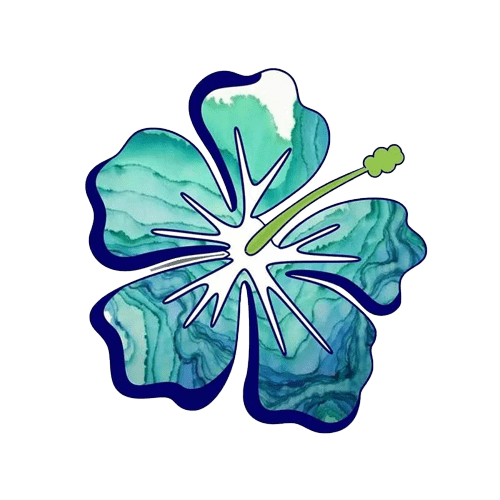 Hibiscus Tropical Flower Stickers Decal for Car, Large Hawaiian Flower ...