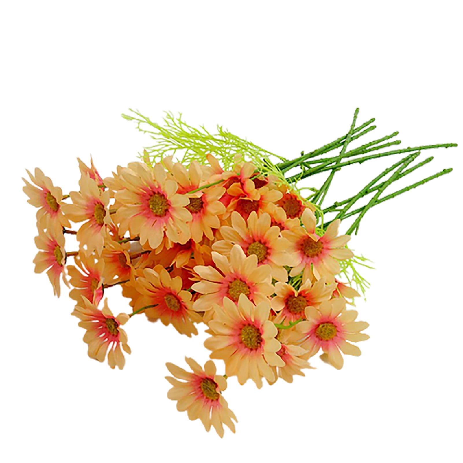 DISHAN Realistic 10Pcs 5-Head Artificial Chrysanthemum Flower Bouquet ...