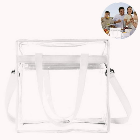 Clear bags Stadium Approved Clear Tote Bag with Zipper Closure ...