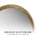 Madison Park Mia 20"W x 45"H x 1.25"D Gold Metal Arch Wall Mirror in ...