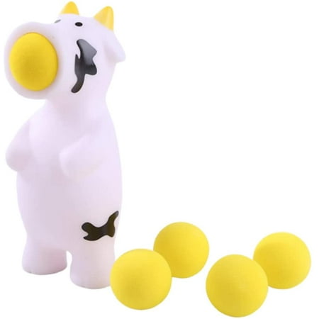 Animal Popper Toy Cow Shoot Foam Balls Launcher with 5 Balls Party ...