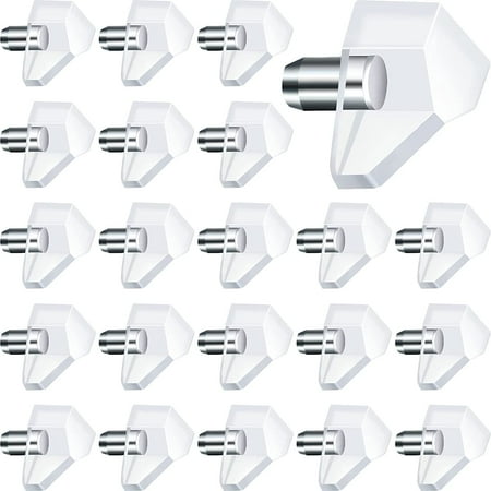 200 Pieces 5 mm Clear Shelf Support Pegs Shelf Holder Pins Bracket ...