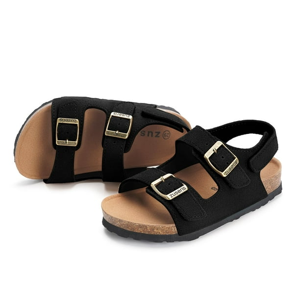 Sandalias ZUSERIS para niños pequeños y niñas con plantilla de corcho ...