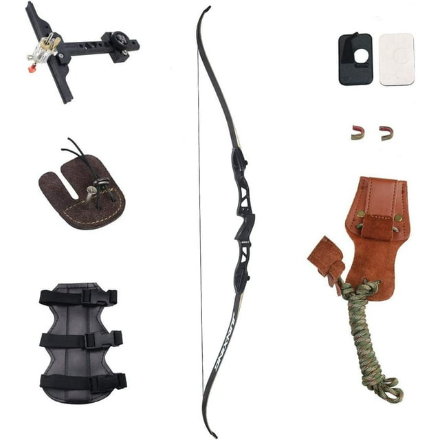 Walmart 66" Metal Riser Takedown Recurve Bow, Adult Archery Kit, 20-36 ...