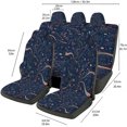 Bold Navy Feather Stripe Car Seat Covers Full Set, Universal Auto Seat ...