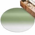 Abstract Sage Green Gradient Round Area Rug 3ft,Living Room Rug Non ...