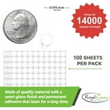 Royal Green Colored Code Labels 0.375 inch Round Dot Sticker 3/8 Circle ...