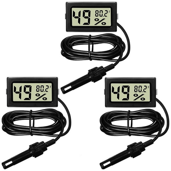 Reptile Terrarium Thermometer Hygrometer Digital Display Pet Tank ...