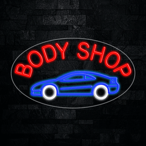 Body Shop LED Neon Sign 28"L x 16"H #34428 - Walmart.com