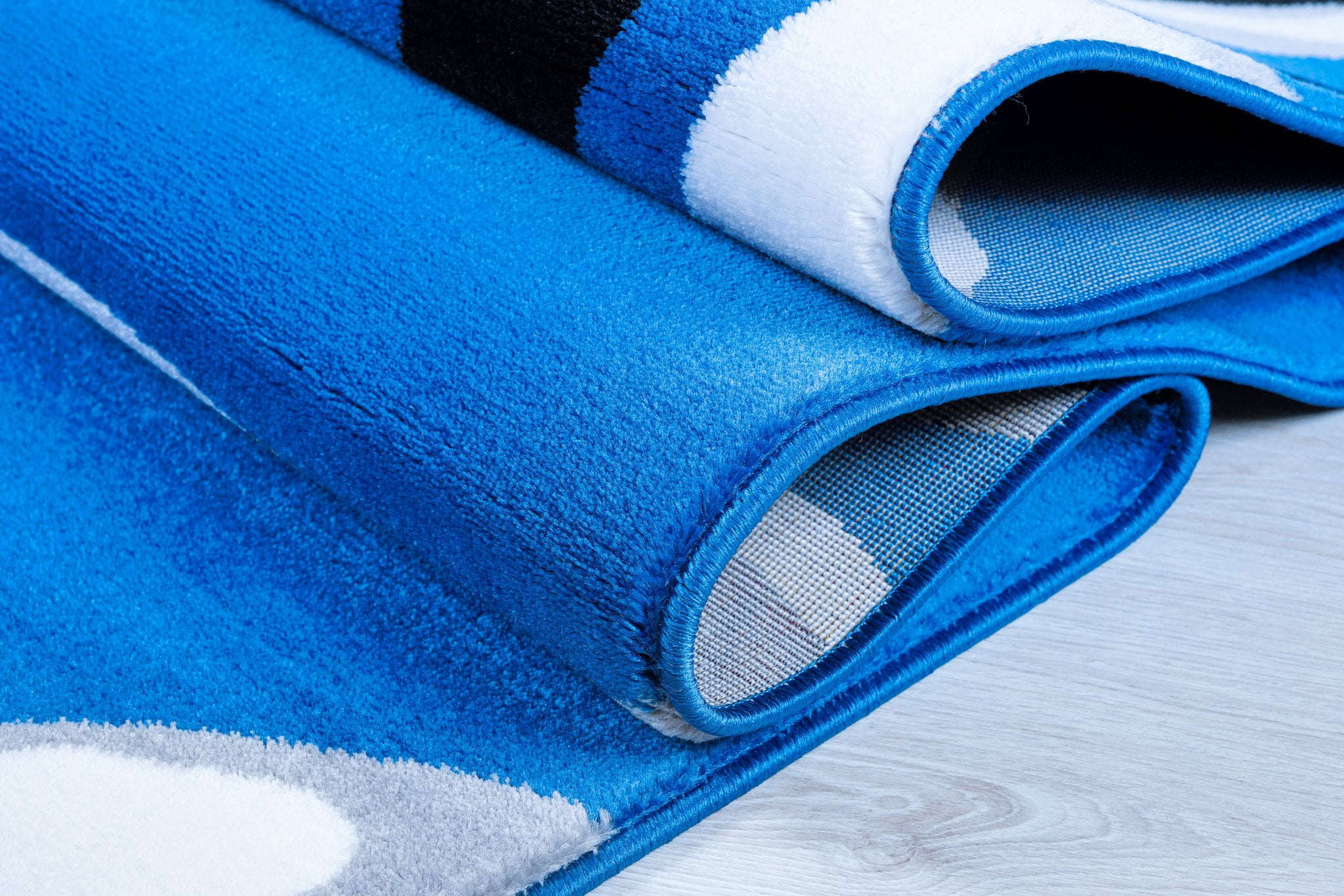 Ladole Rugs Calvin Blue Gray Abstract Polypropylene Area Rug