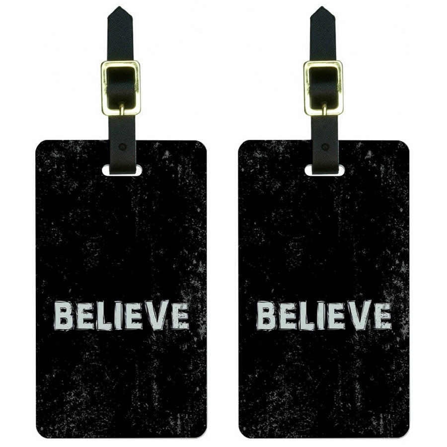 Believe Christian Religious Inspirational Luggage Tags Suitcase ID, Set ...