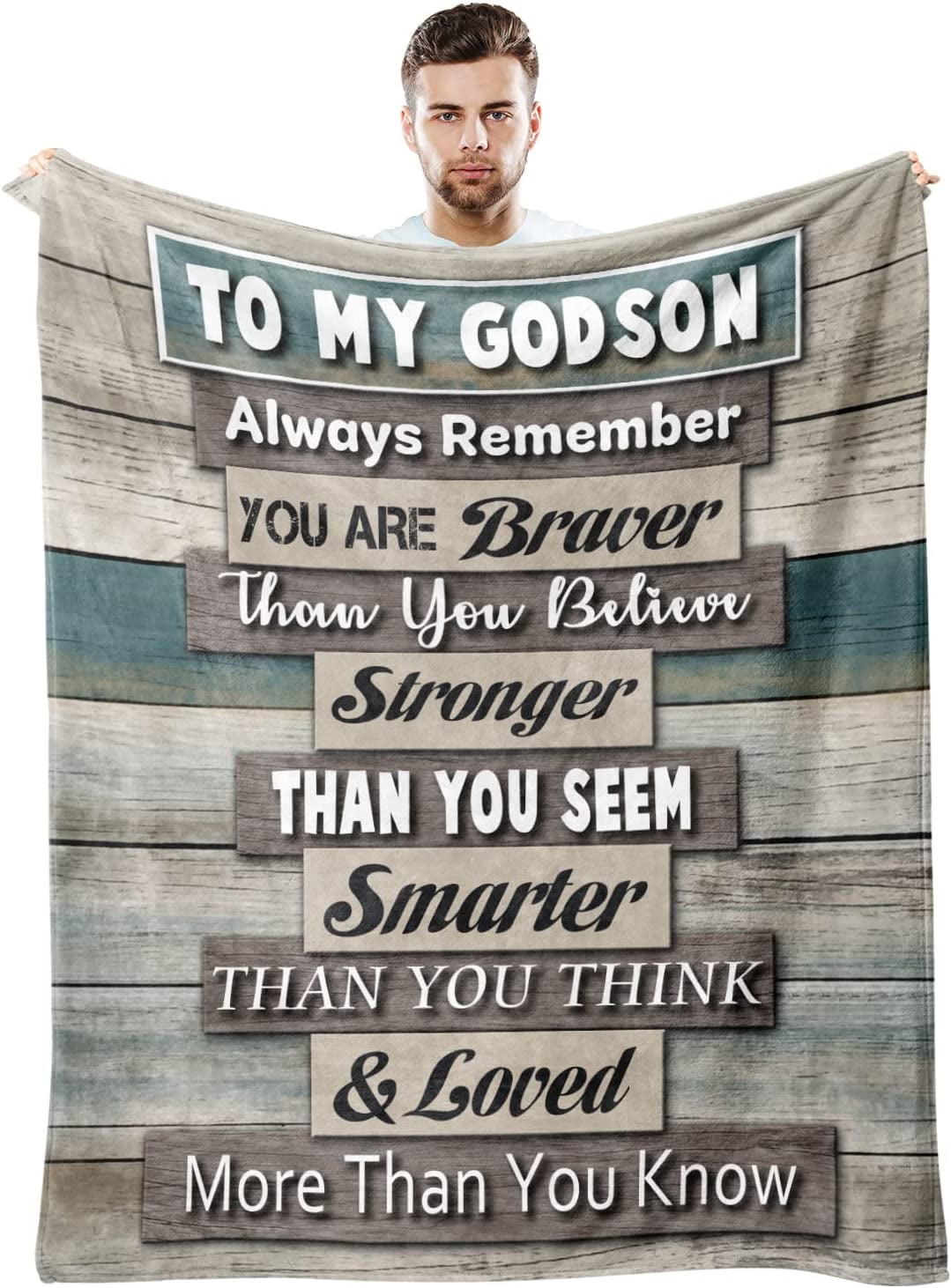 Godson Gifts from Godmother and Godfather, Godson Blanket 60"x50 ...