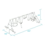 Open Box XDP Recreation Fun All Mighty Metal A-Frame Kids Swing Set ...