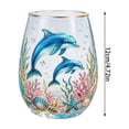 Ocean Stemless Glasses Set Sea Turtle, Starfish, Octopus, Conch Shell ...