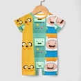 Adventure Time Finn Jake BMO Baby One-Piece Rompers Summer Short Sleeve ...