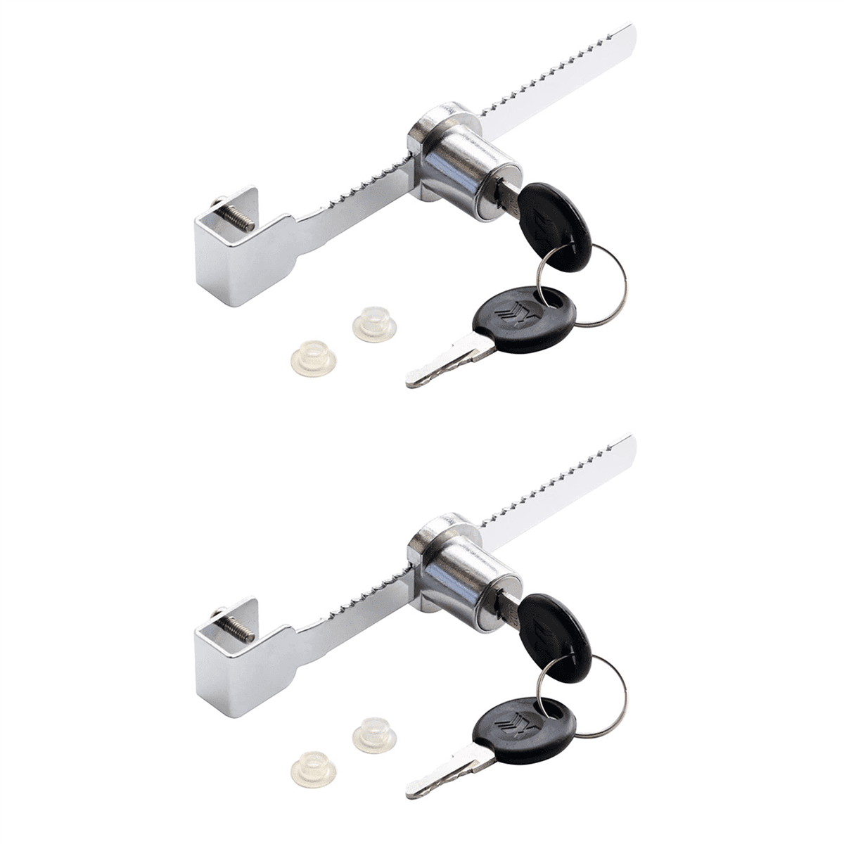 2X Display Case Lock Sliding Glass Door Ratchet Lock Security Glass ...
