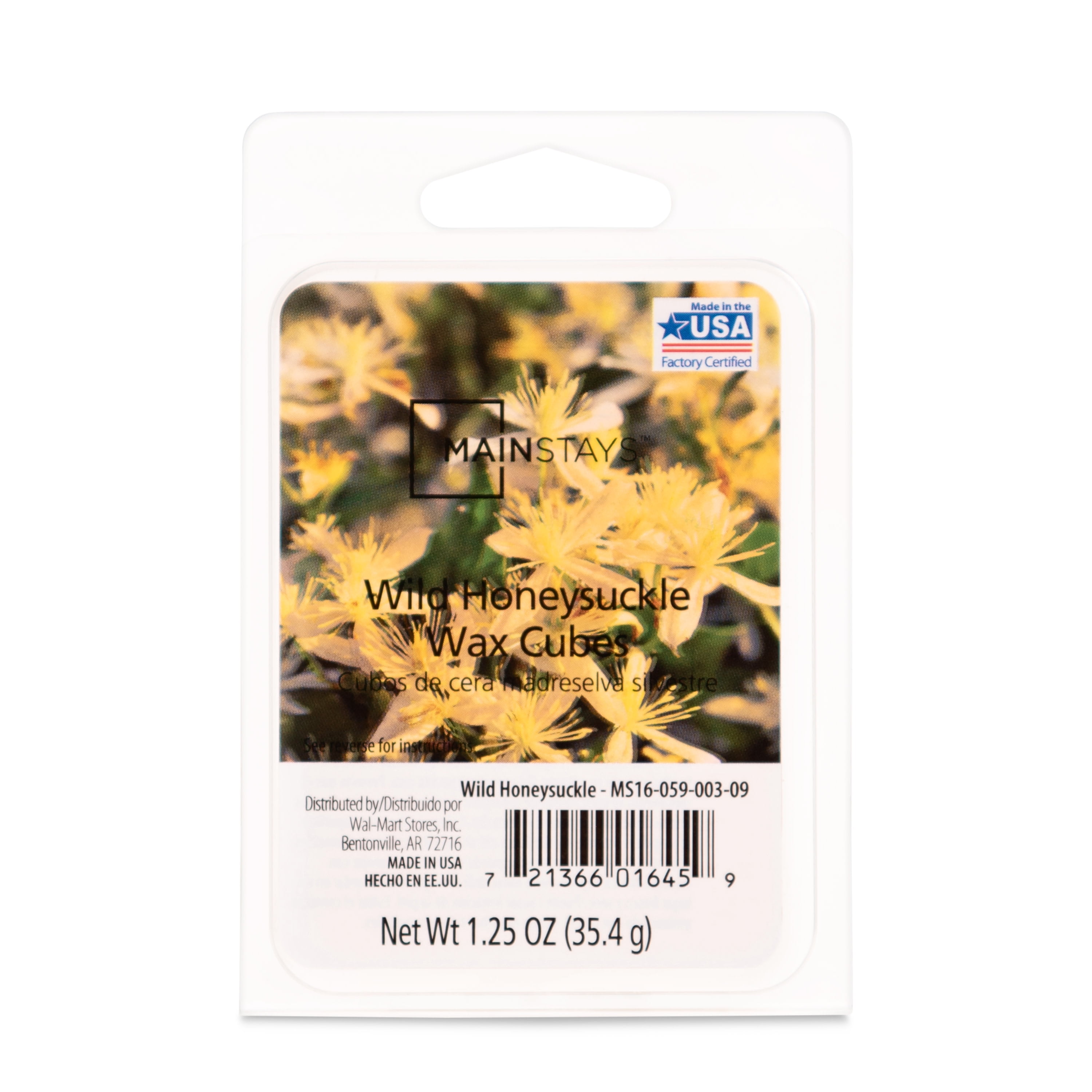 Mainstays 6 Cube Wax Melts, Wild Honeysuckle, 1.25 oz - Walmart.com